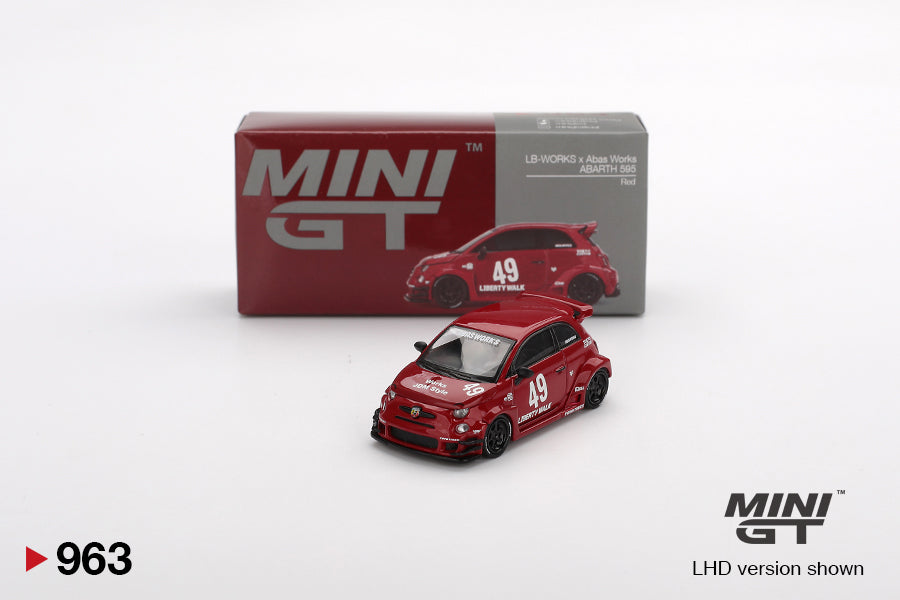 Mini GT Abarth Model Car - Abarth 595 LB-Works x Abas Works Red ...