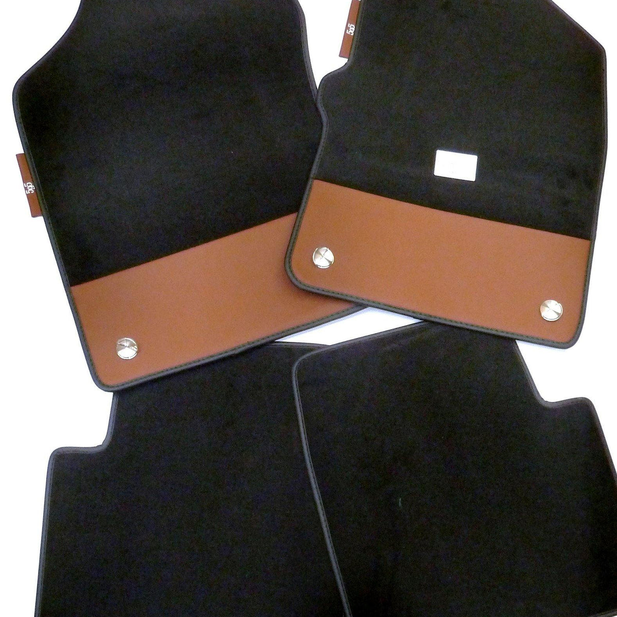 Genuine Abarth Carpet Mat Set, Brown Leather - 500 595 Abarth (Manual ...