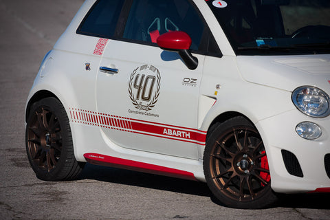 Abarth 500 / 595 / 695 Under Side Skirts Rosso Edition - Cadamuro ...